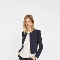 Blazer with ruffle