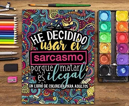 Un livre de coloriage pour adultes J'ai décidé d'utiliser le sarcasme parce que tuer est illégal