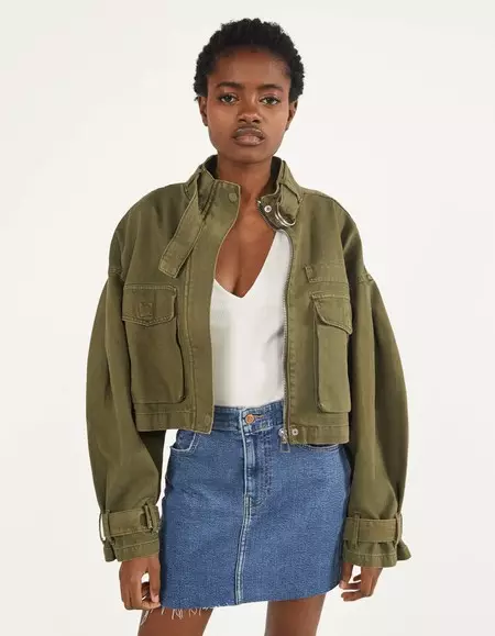 Li-jackets tsa Denim tsa Bershka