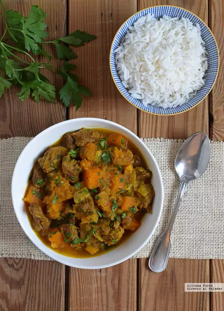 Curry japonais de bœuf et de citrouille aux pommes