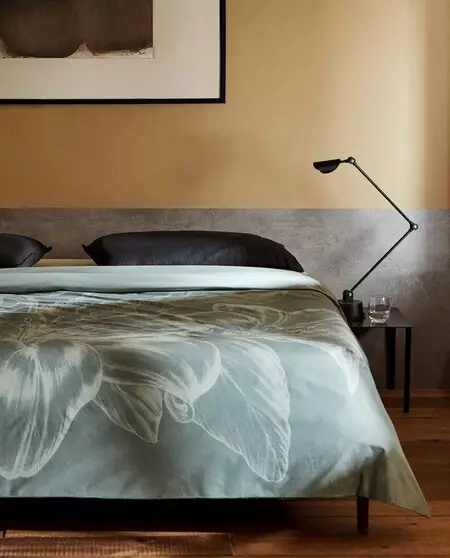 200-Thread-Count Kapas Percale Duvet Cover Jeung Desain Print Kembang layu