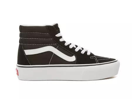 נשים Ua Sk8 Hi Platform 2 נעלי קז'ואל שחורות True Whit Vans