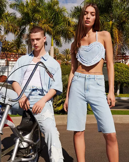 Джынсавая тканіна Ss22 Bershka 4