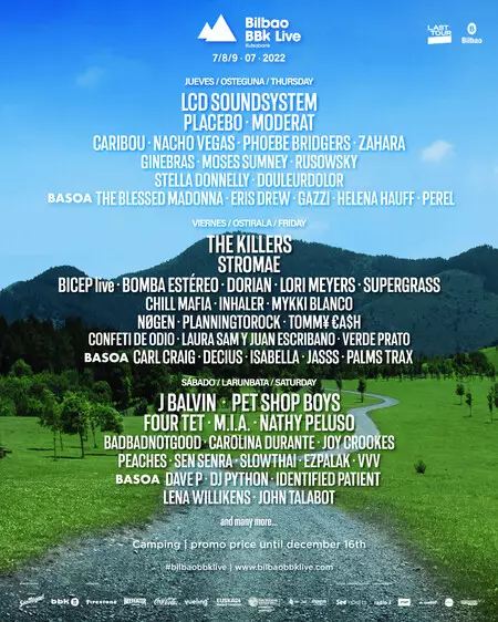 Bilbao Bbk Live 2022 зурагт хуудас