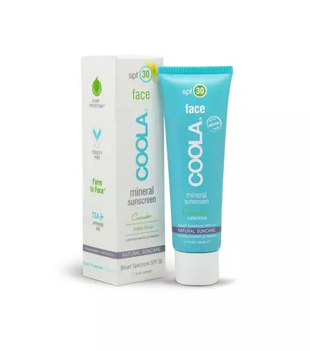 Coola Mineral Krem dielli për fytyrën Kastravec Matte Spf30