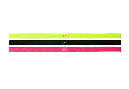 Nike Elastik Saç Bandı 3pk Volt Qara Çəhrayı