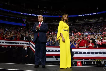 melania trump yellow nga jumpsuit