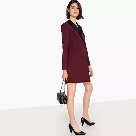 Burgundy Tuxedo Dress