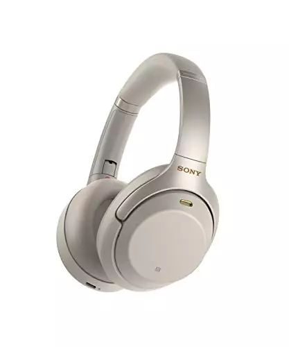 Sony WH-1000XM3S - Headphone Nirkabel (Bluetooth, Audio Hi-Res, Noise Cancelling, Sense Engine, Voice Assistant, umur baterei 30 jam) Warna Perak