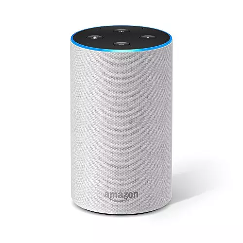 Amazon Echo (2e generatie) - Slimme luidspreker met Alexa - Lichtgrijze stof