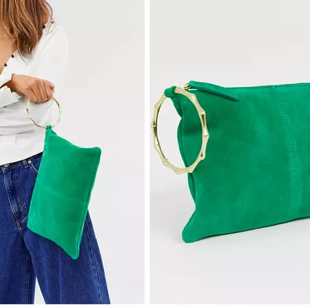 Suede Green Bag