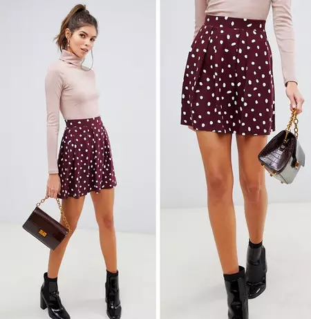 Garnet Polka Dot Skirt