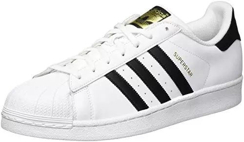 adidas Originals Superstar, Bakoetlisi ba Batho ba baholo ba Unisex, Basoeu (Ftwr White/Core Black/Ftwr White), 40 2/3