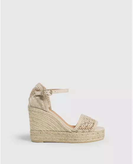 Women's Crib Espadrilles With Buckle In Natural