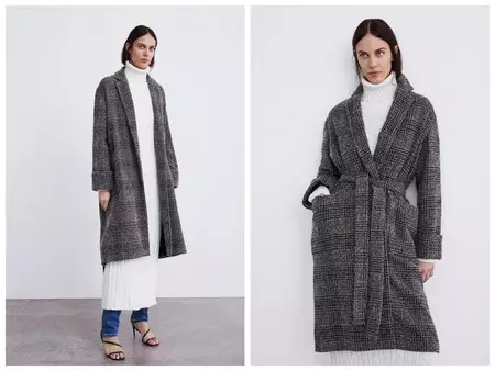 Zara Plaid Coat