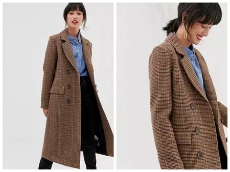 Brown Plaid Coat