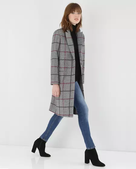 Grey Plaid Coat