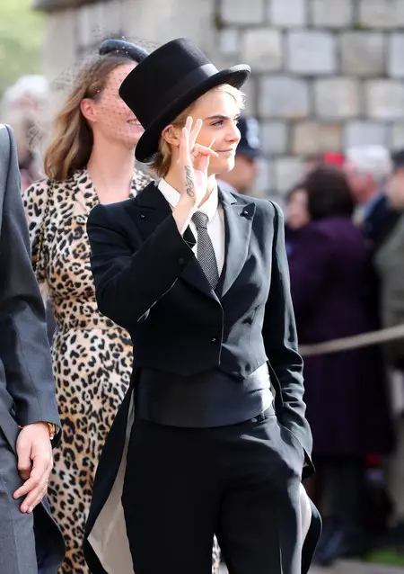 Agbamakwụkwọ Cara Delevingne nke Princess Eugenie nke York na Jack Brooksbank