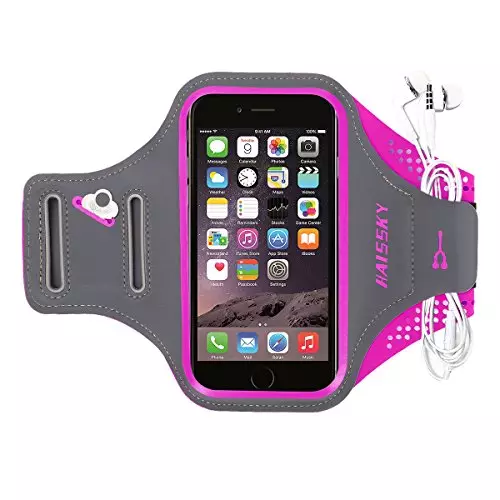 iPhone X 8 Plus 7 Plus Armband, HAISSKY Zweetbestendig Exclusieve ondersteuning Hardlopen Wandelen Oefening Sportschool Sportarmband Armband voor 6 Plus/6S Plus/7 Plus, Samsung Galaxy Note 8, S8, S8 Plus, Nexus 6P, Moto X en andere Smartphones 5.5