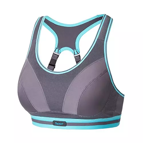 SYROKAN - Soutien-Gorge de Sport Running Femme Sans Armatures Gris ES:85A (EU 70A)