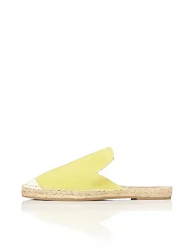 FIND Dame Ruskind Slingback Espadrille, Gul (Gul), 40 EU