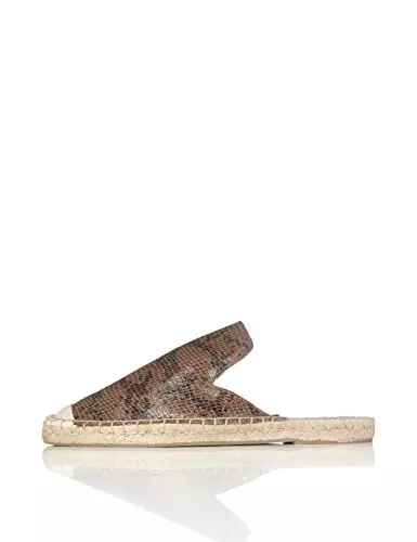 FIND Slingback Espadrille i ruskind til kvinder, forskellige farver (Snake), 40 EU