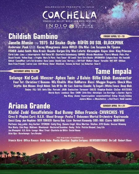 Coachella 2019 ئېلانلىرى