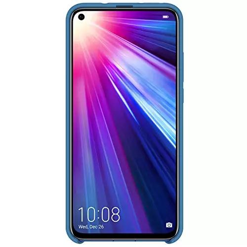 Honor View 20 (6,4 collu ekrāns, 48 MP aizmugurējā kamera, 25 MP priekšējā kamera, 6 GB RAM, 128 GB iekšējā atmiņa, Kirin 980 procesors, 4000 mah akumulators) + aizsargājošs silikona korpuss, zilā krāsā