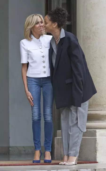 rihanna brigitte macron paris tan-awon styling outfit