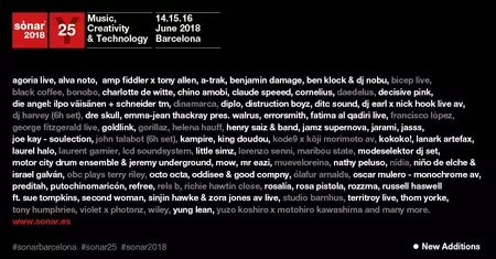 sonarų festivalio plakatas 2018 m