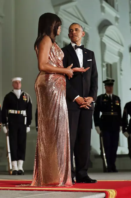 Michelle Obama Versace Fehér Ház 2016 3