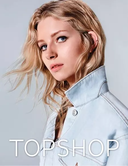 Кампания Lottie Moss Topshop Denim пролет лято 2017 04