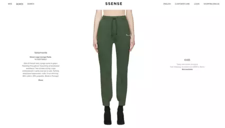 Green Vetements Tracksuit Pants Sa 485 Euros