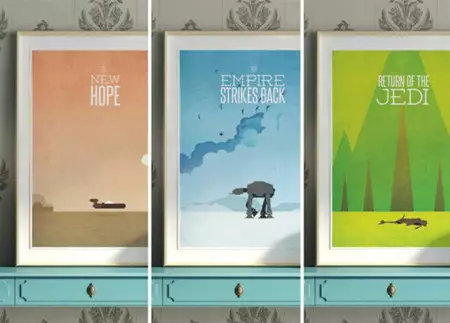 Poster minimalisti della trilogia di Star Wars