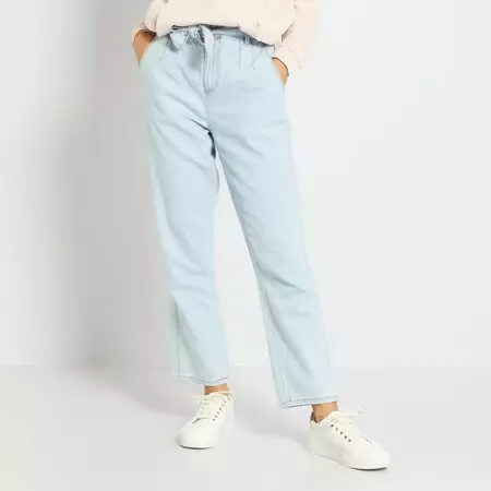 High-waisted Skinny Jeans MuHemp uye Cotton Blue Mukadzi Size 34 Kusvika 48 Yj906 1 Zc2