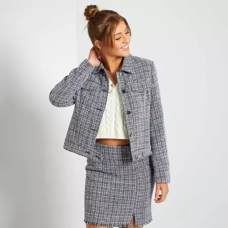 Tweed Jacket Mini Sijonų komplektas Kiabi