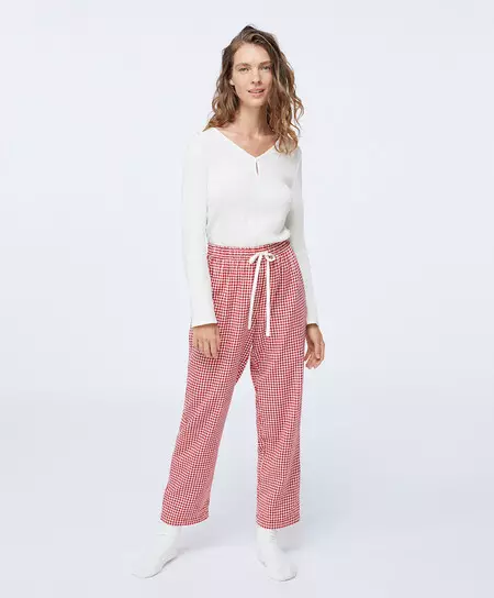 Oysho Christmas Vichy Check Pajamas 00002