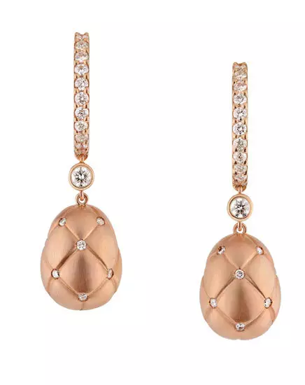 Treillage Faberge rose gold brilyante hikaw