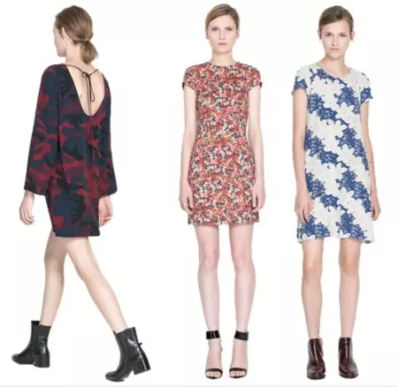 zara printli paltarlar payız 2013