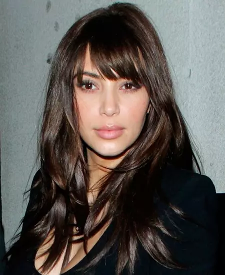 kim kardashian bangs umusatsi