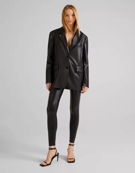 leather effect bershka