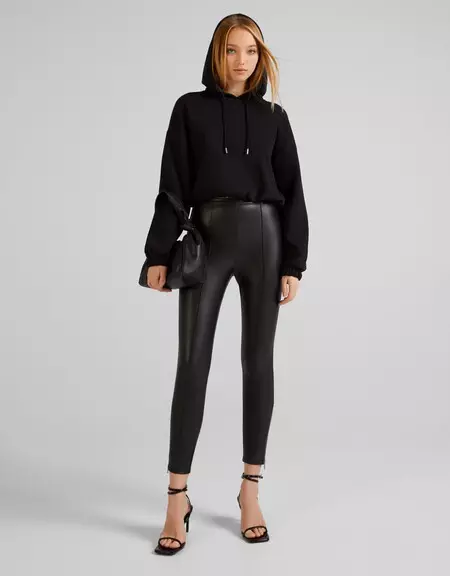 leather effect bershka