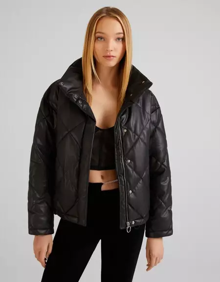 leather effect bershka