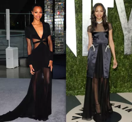 Zoe Saldana tutta nera