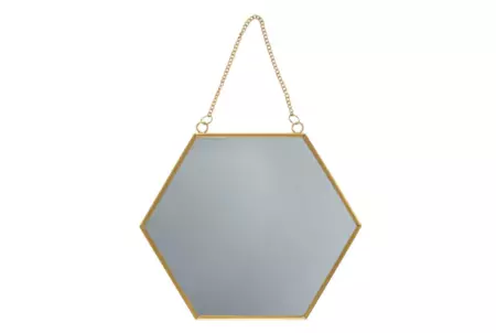 Sass Belle Touch Of Gold Hexagon Mirror English Import