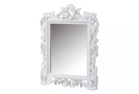 Lolahome White Classic Cornucopia Mirror