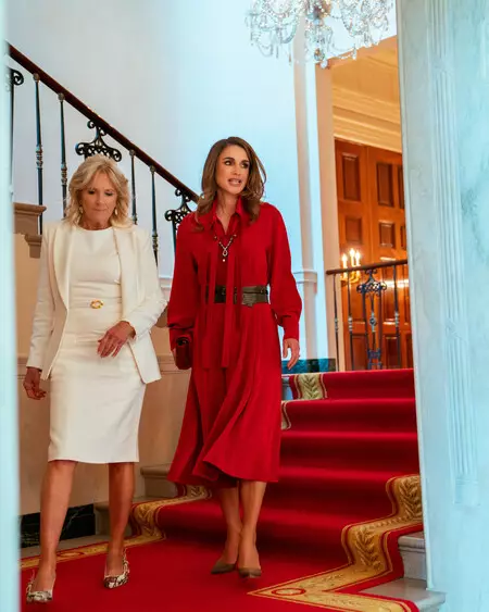 jordan rania and jill biden at the white house