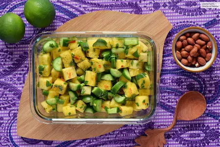 Pineapple Cucumber Peanut Salad