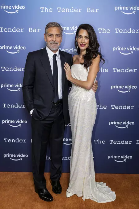 amal clooney george clooney robe à sequins